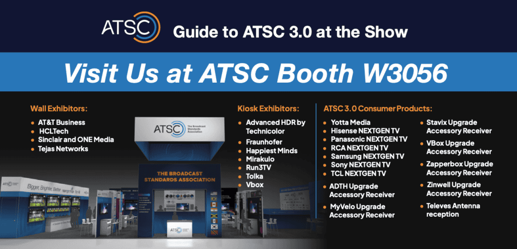 ATSC Publishes “Guide to ATSC 3.0 at the Show” and Reception Schedule ...